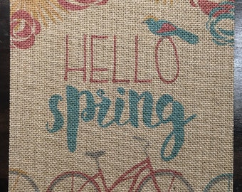 Have Courage Be Brave Explore Be Kind Woodland Burlap