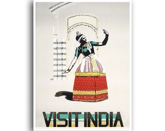 Travel Poster India Vintage Print Wall Art ZT239 by Blivingstons