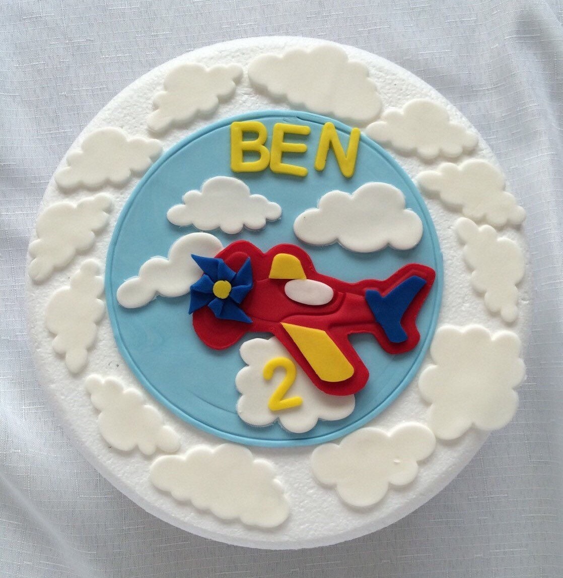 Airplane cake topper 13pcs 6 edible fondant by InscribingLives