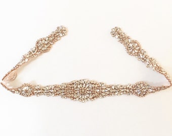 Crystal Rhinestone Belt with Clasp Bridal by BridalBeltsandSashes