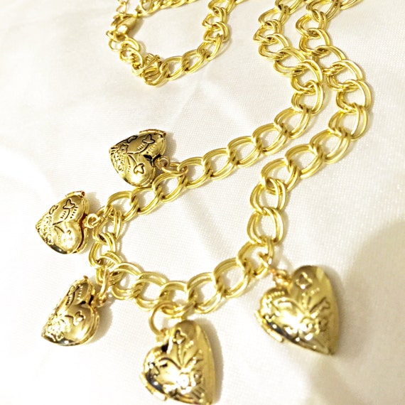 Items similar to A 'Charmed Life' Gold Charm Necklace Handmade women's ...