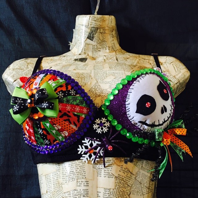 Custom rave and festival bras and outfits. by Pushingdaisiez