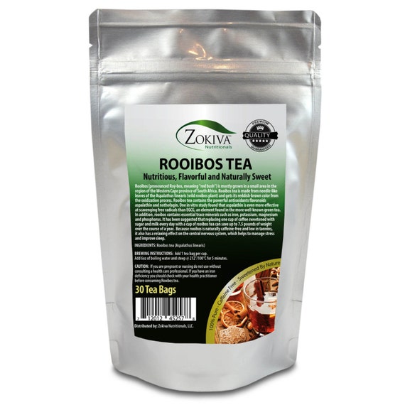 Rooibos Tea Bags 30 Bags Premium Caffeine-Free Nutritious