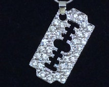 Unique razor blade necklace related items | Etsy