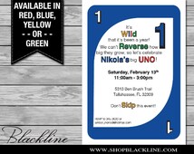 Unique uno invitation related items | Etsy