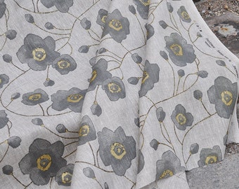 Gold fabric flower | Etsy