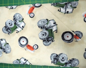 Red tractor fabric | Etsy