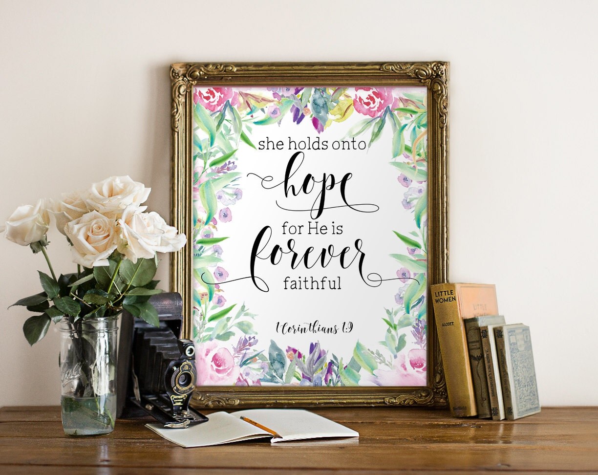 Bible verse print Bible verse wall art Printable art She