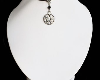 Pewter Double Pentagram Celtic Pagan Pentacle Pendant with