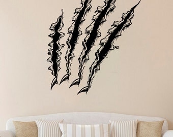 Claw marks decal | Etsy