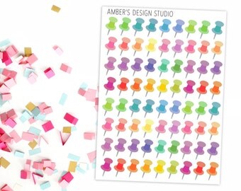 Thumb tack stickers | Etsy