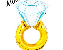Unique wedding ring balloon related items | Etsy