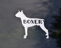 Unique boxer dog decal related items | Etsy