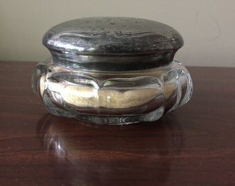 Powder puff jar | Etsy