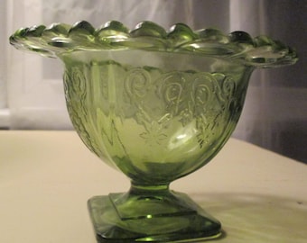 Clear glass compote | Etsy