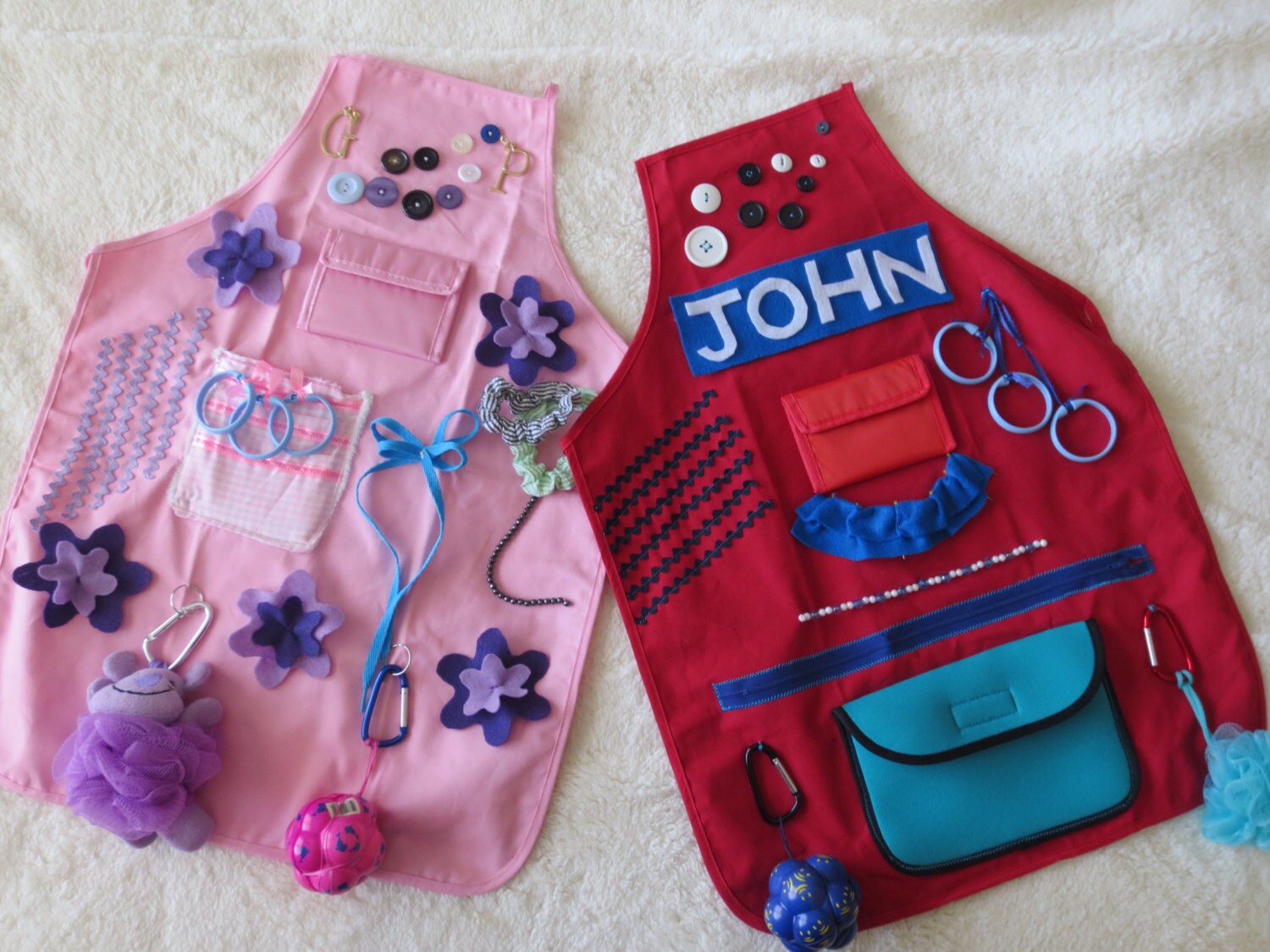 Activity Apron for visual and tactile stimulation for the