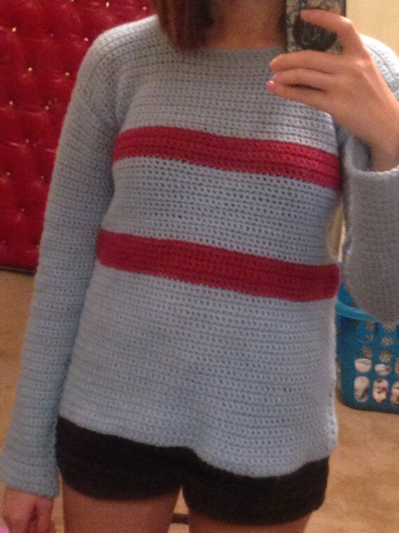 Undertale Frisk Cosplay Crochet Sweater