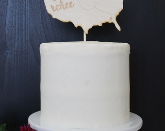 State cake topper | Etsy