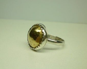 Artisan Sterling Silver Embossed Ring by MixedMetalJewellery