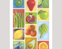 Popular items for vegetable poster on Etsy