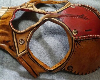Leather skull mask | Etsy