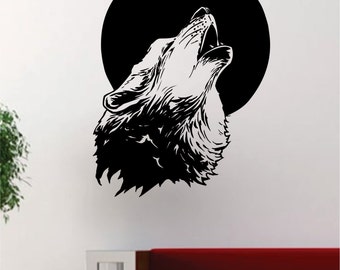 Wolf wall decal | Etsy