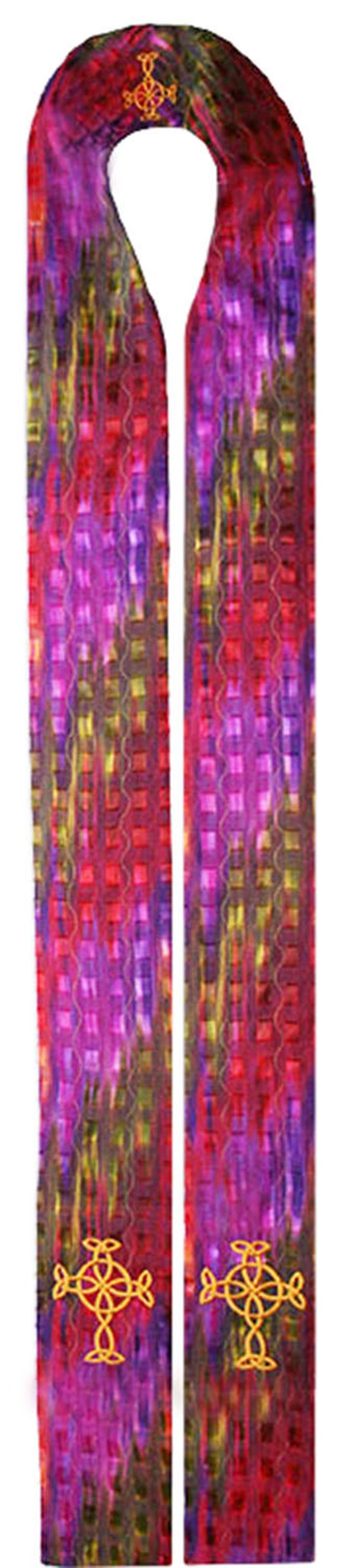 Clergy Stole Red Clergy Stole Ordination Stole Celtic Cross