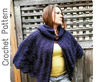 Crochet cape pattern | Etsy
