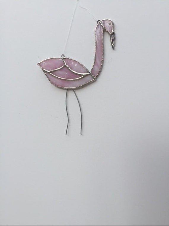 Pink Flamingo Stained Glass
