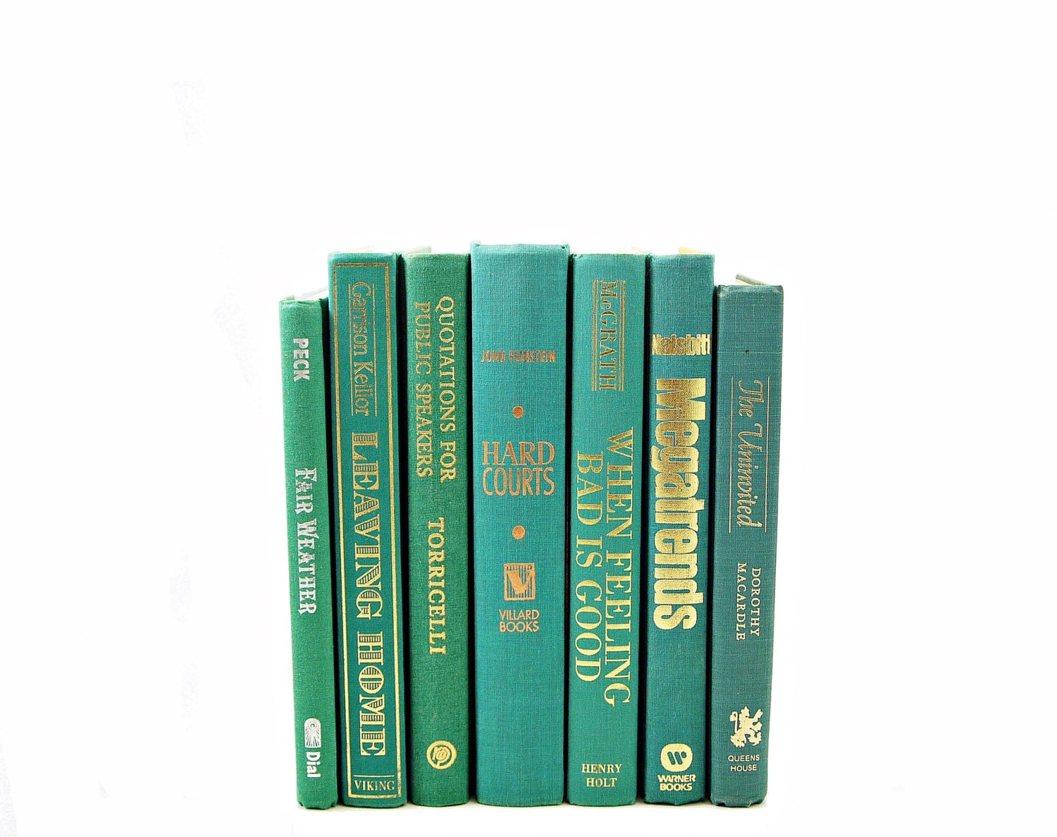 GREEN Decorative Books Teal Old Book Set WEdding