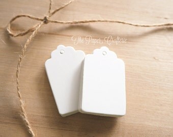 Scalloped labels | Etsy