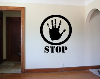 Stop sign decal | Etsy