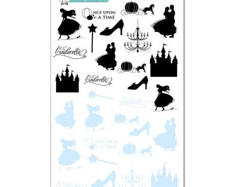 Cinderella stickers | Etsy