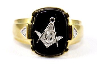 Masonic signet ring | Etsy