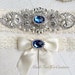 Royal Blue Wedding Garter Bridal Garter Set by MadeForHerCouture