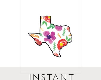 Texas state flower | Etsy