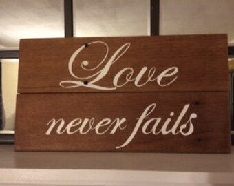Love never fails | Etsy