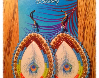 Small fireweed earrings by AlaskaBunnyBeading on Etsy