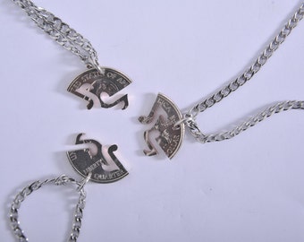 Music Note Necklace set for couples You Make My Heart Sing