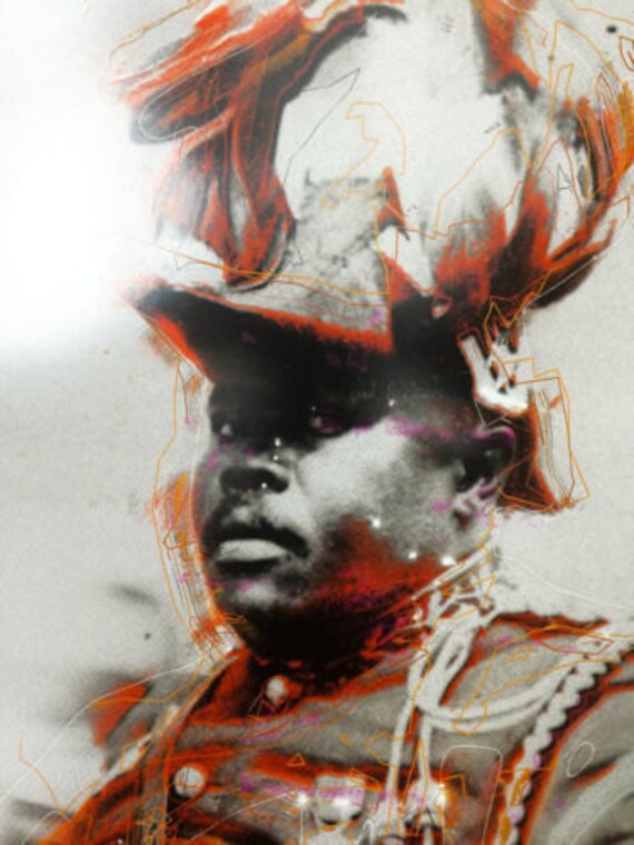 Marcus Garvey Poster with Biography Black History Wall Art