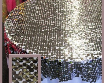 Silver sequin linen | Etsy