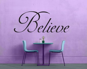 Believe vinyl decal | Etsy
