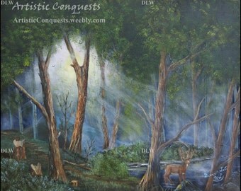 ORIGINAL Oil Painting Appalachian Mountains Landscape