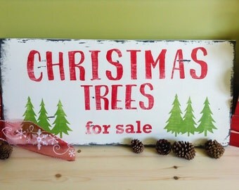 Christmas tree sign | Etsy