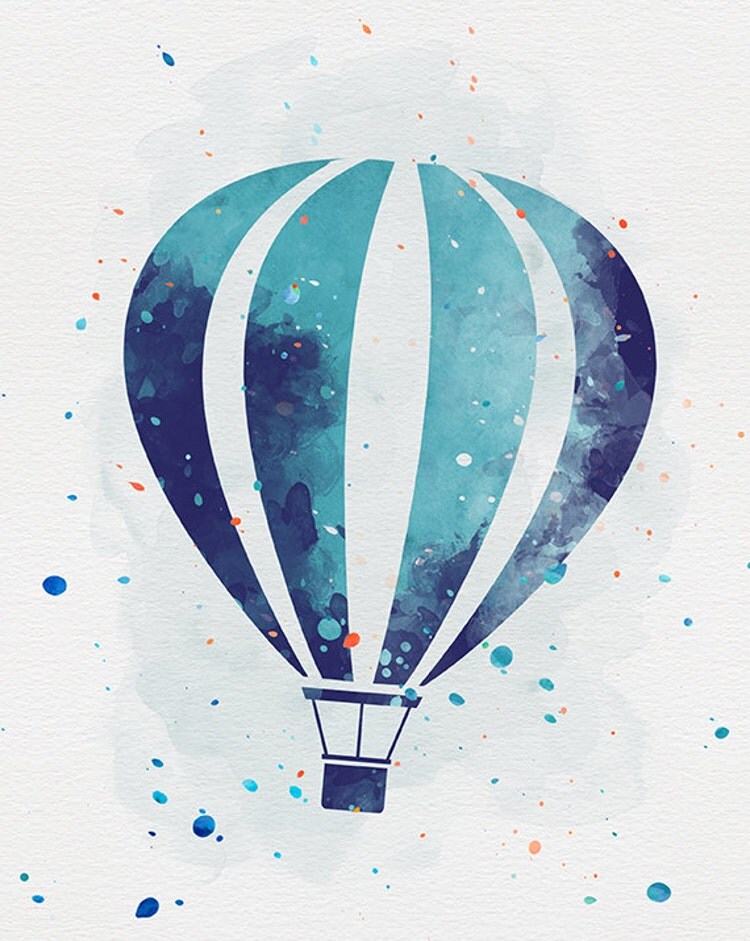 Air Balloon Prints Air Balloon Nursery Art by BigFamilyArt on Etsy