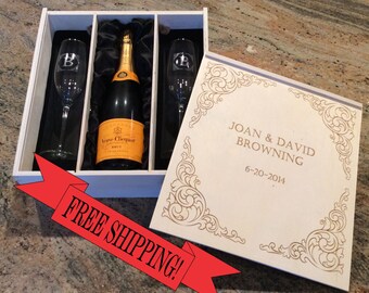 Champagne box | Etsy
