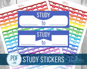 Study Planner Stickers College Student High School Class