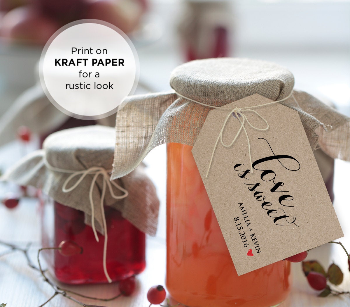 Wedding Favor Tag Template Love is Sweet Tag Printable