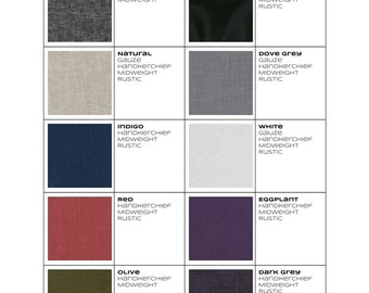 Linen color chart | Etsy