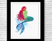 Unique abstract mermaid related items | Etsy